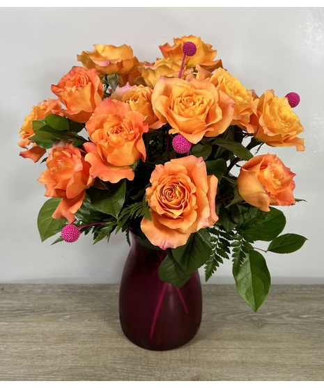 Two Dozen Roses with Babies Breath | Roanoke (VA) Rose Delivery ...